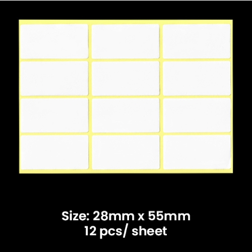 Self Adhesive White Labels Sticker | Squre Retangle | Penanda Buku | A5 ...