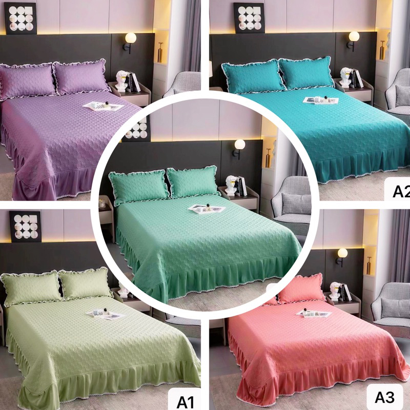 KING SIZE Patchwork Ropol 3in1 / plain Colour (240x265cm) | Shopee Malaysia