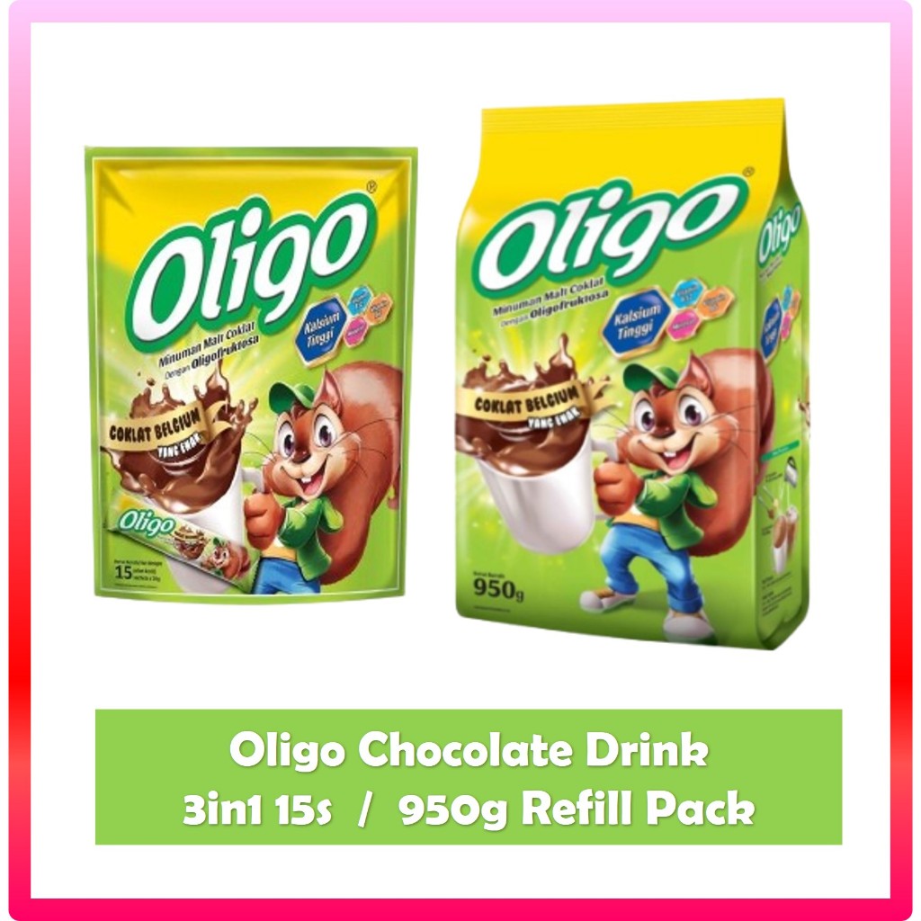 Oligo Chocolate Malt Drink 950g Refill & 3in1 15x30g | Shopee Malaysia