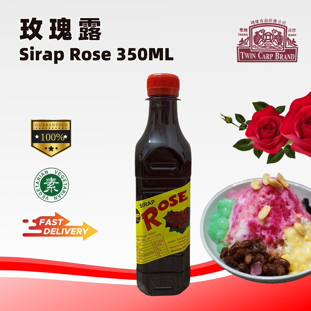 Rose Syrup 350ML Pati Sirap Berperisa Ros Bandung | Shopee Malaysia