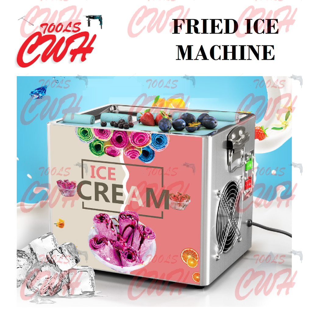 SMALL MINI DESKTOP FRIED ICE CREAM YOGURT ROLL ROLLER FRYER MAKER ...