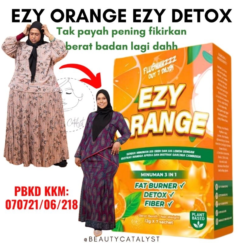 (FREE RANDOM SHAKER) EZY Orange EzyOrange Detox Drink Minuman Kawal ...