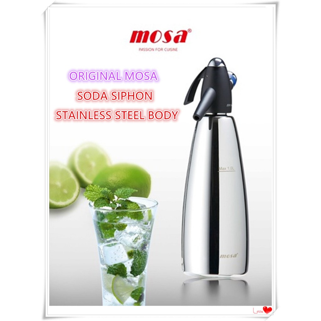 MOSA SODA SIPHON ORIGINAL (STAINLESS STEEL BODY) | Shopee Malaysia