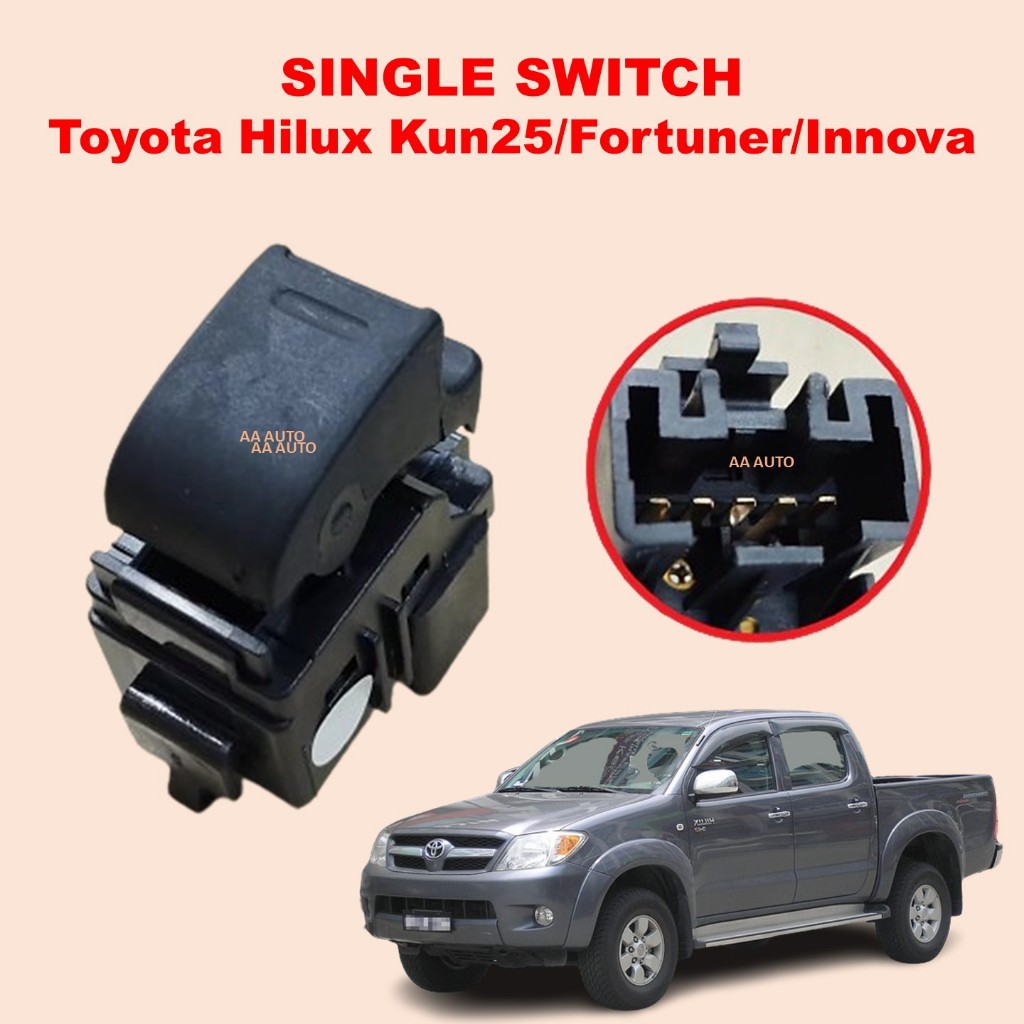 Toyota Hilux Kun25/Fortuner/Innova Power Window Single Switch Sub ...