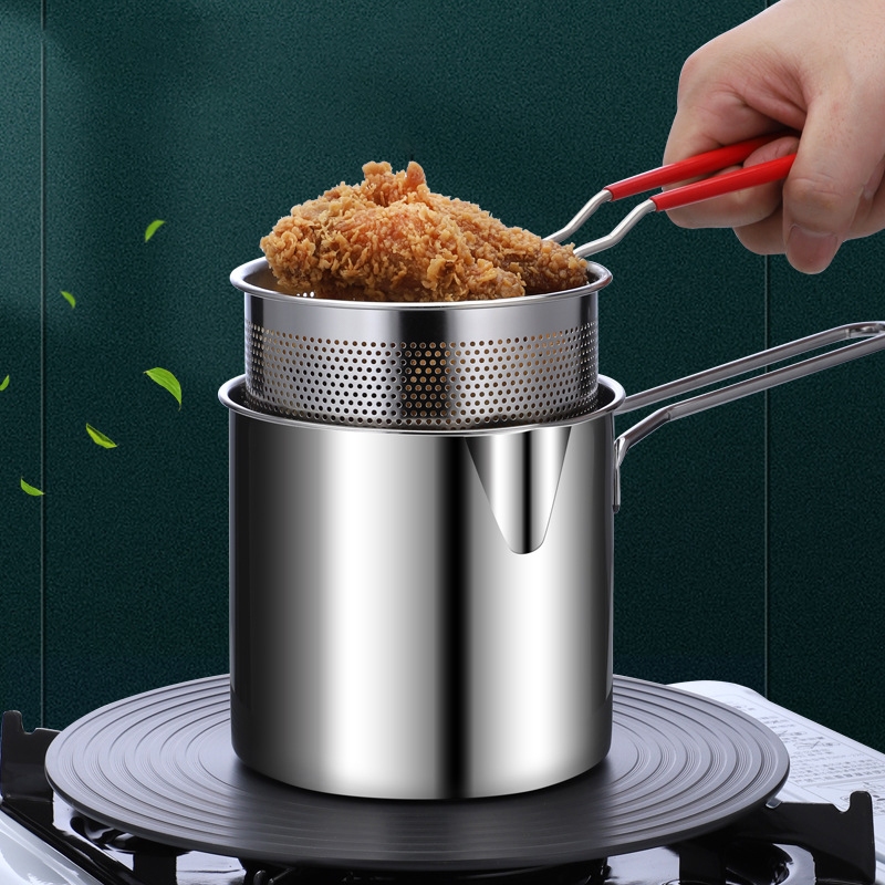 304 Stainless Steel Fried Pot 1.2 Multi -functional fuel -saving small ...