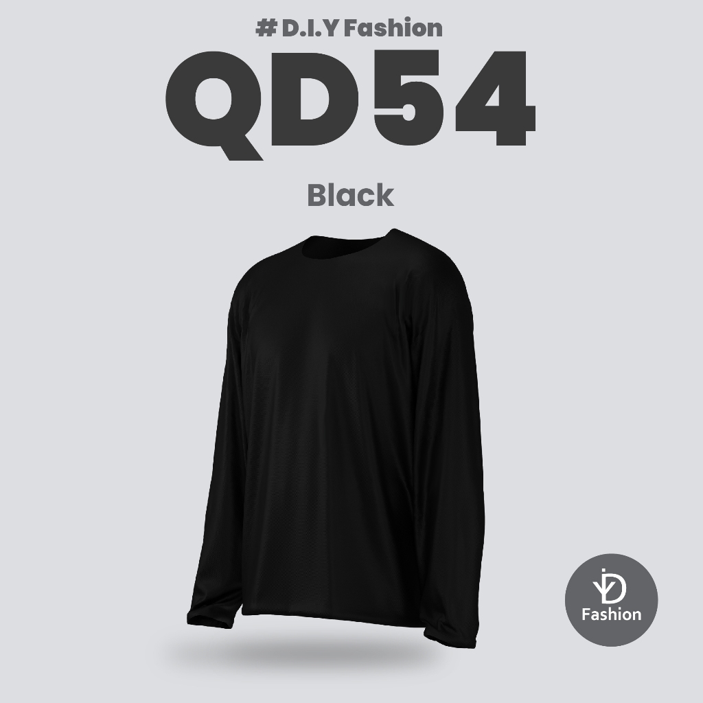 OREN SPORT Long Sleeve Plain Jersey - Black (Unisex) QD54 | Shopee Malaysia