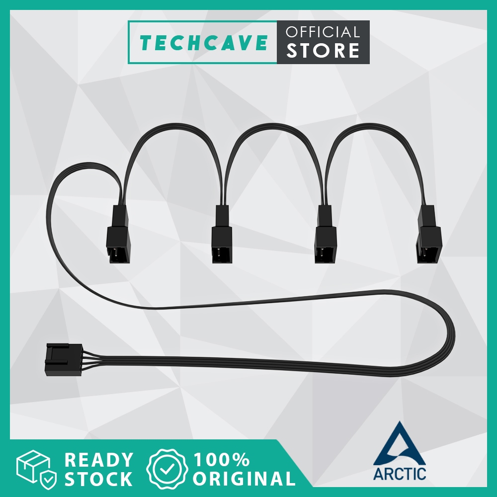 (Ready Stock) Arctic 4-Pin PWM PST Fan Splitter Cable - Black | Shopee ...