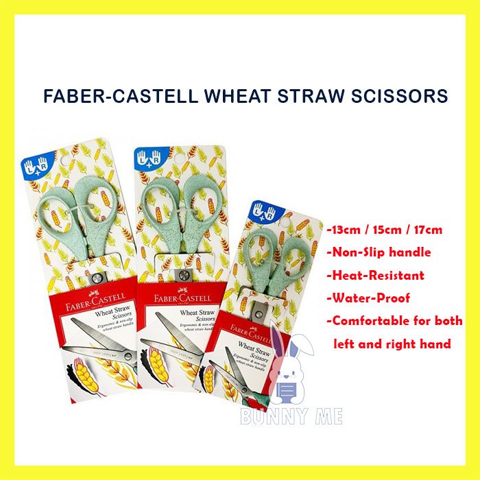 [BUNNY] Faber-Castell Wheat Straw Scissors 130mm 150mm 170mm Kids ...