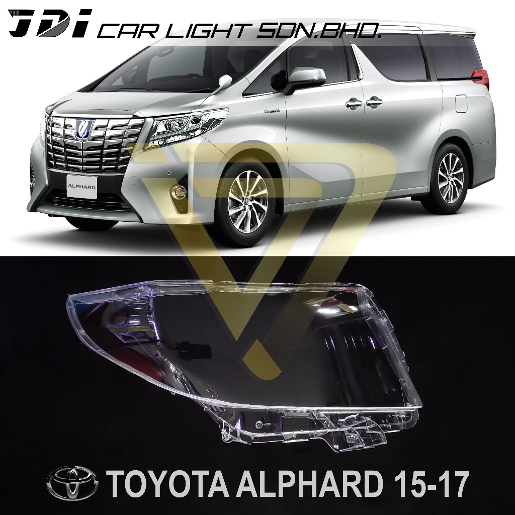 TOYOTA ALPHARD YEAR 2015, 2016, 2017 HIGH QUALITY HEADLAMP COVER ...