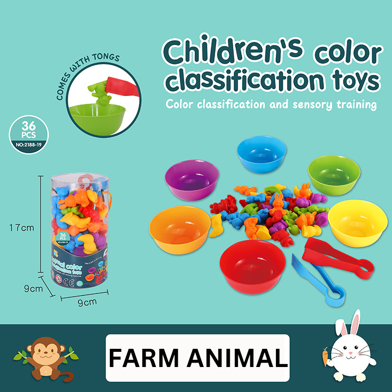 Kids Toy Montessori Early Educational Rainbow Counting Soft Rubber ...