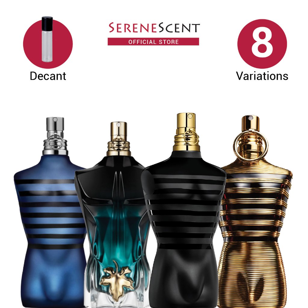 Decant JPG 9 Variations - Le Male Elixir Le Male Le Parfum Aviator ...