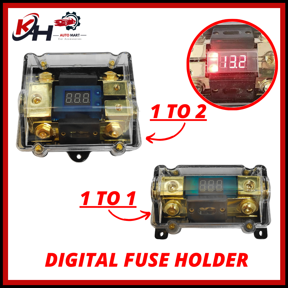 Power Amplifier Digital Fuse Holder With Meter Amp ANL Fius Box 1to1 1to2 100A High Performance ...