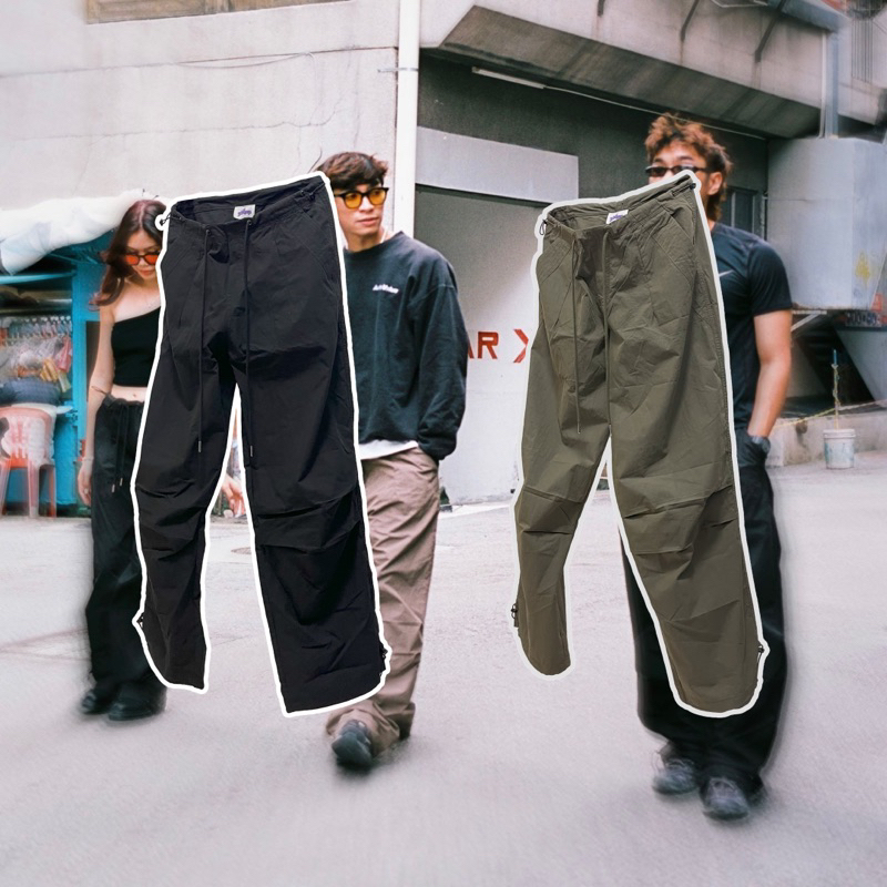 RYW. Wide Parachute Pants | Shopee Malaysia
