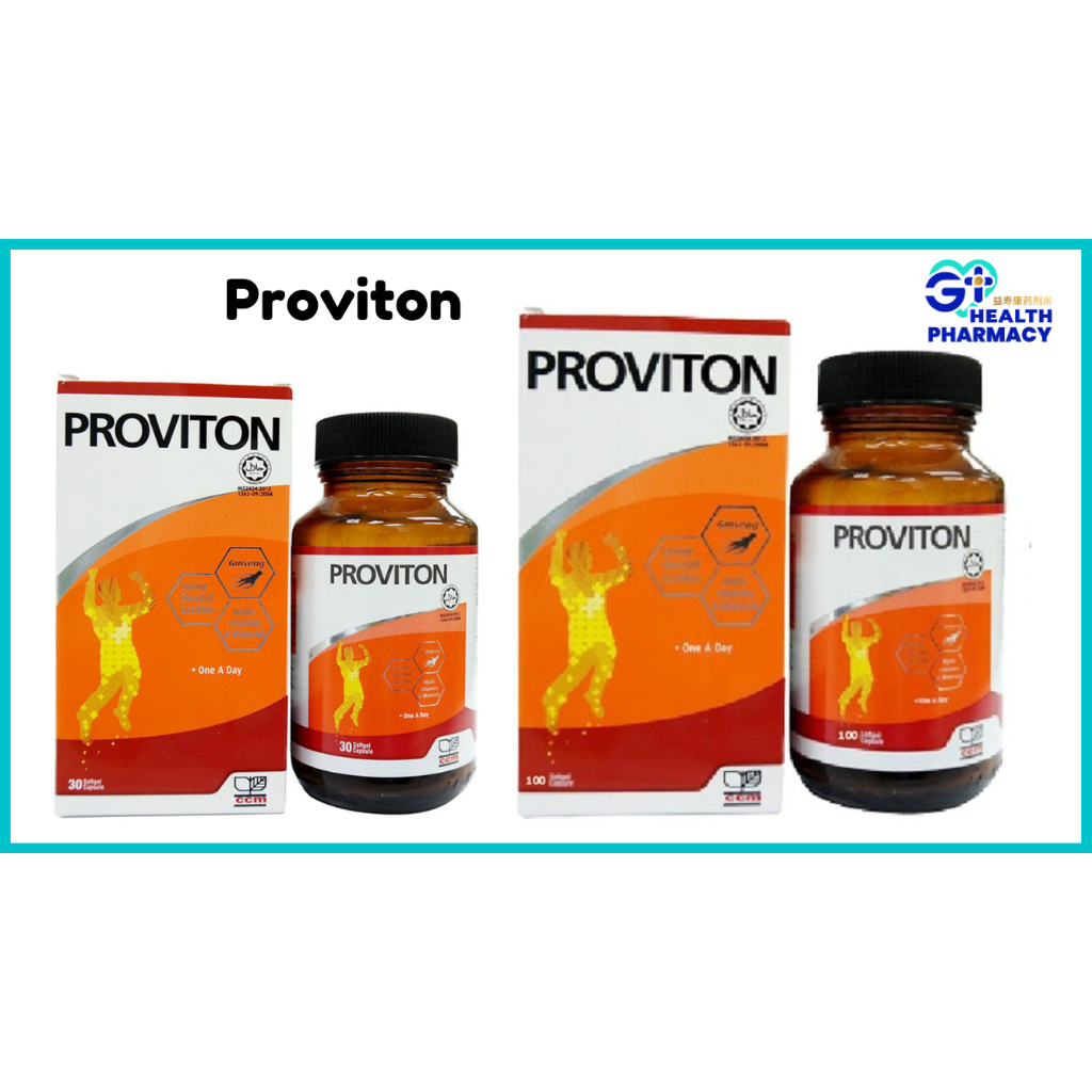 Proviton Multivitamin + Ginseng Energy Booster 30's / 100's / 30's+100 ...