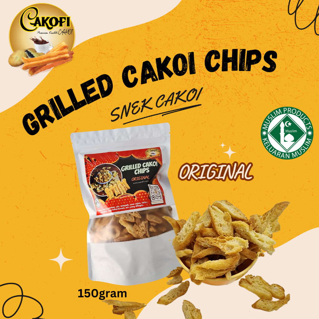 Grilled Cakoi Chips (Kerepek Cakoi) perisa Asli (Original) | Shopee ...