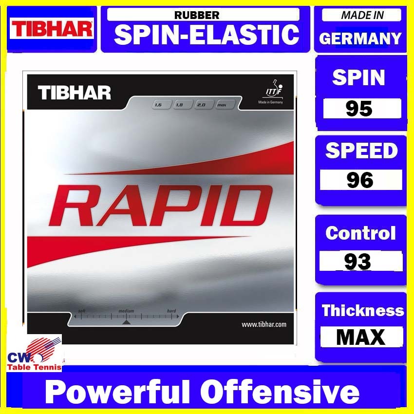Tibhar RAPID Table Tennis Rubber ping pong racket rubbers accessories ...