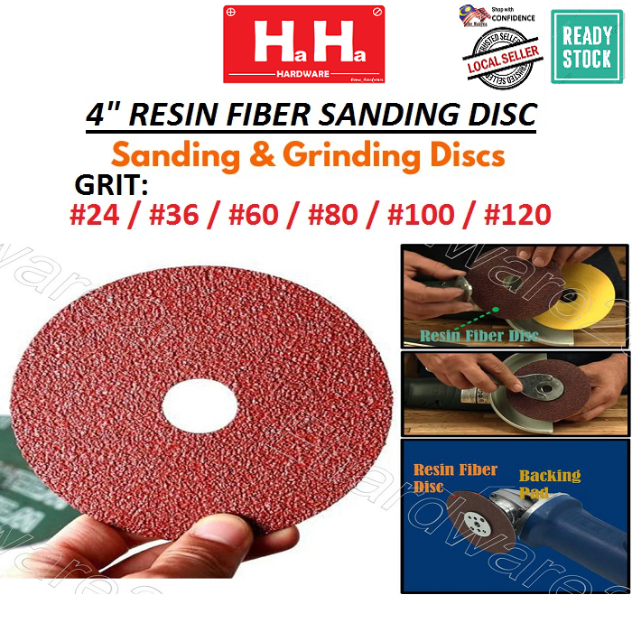 Mata Grinder Kertas Pasir Mata Polish Disc 4" Resin Fiber Sanding ...