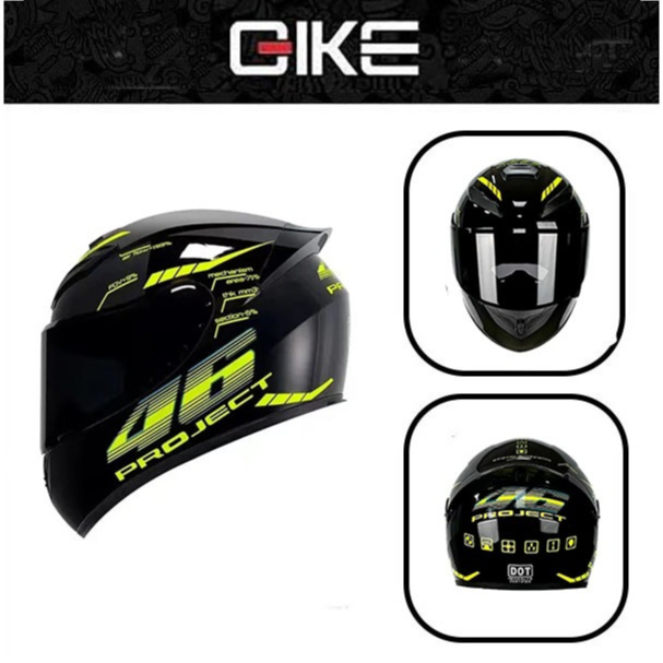 (SHIP FROM KL)QIKE 111 Full Face Motorcycle Helmet with black Lens ...