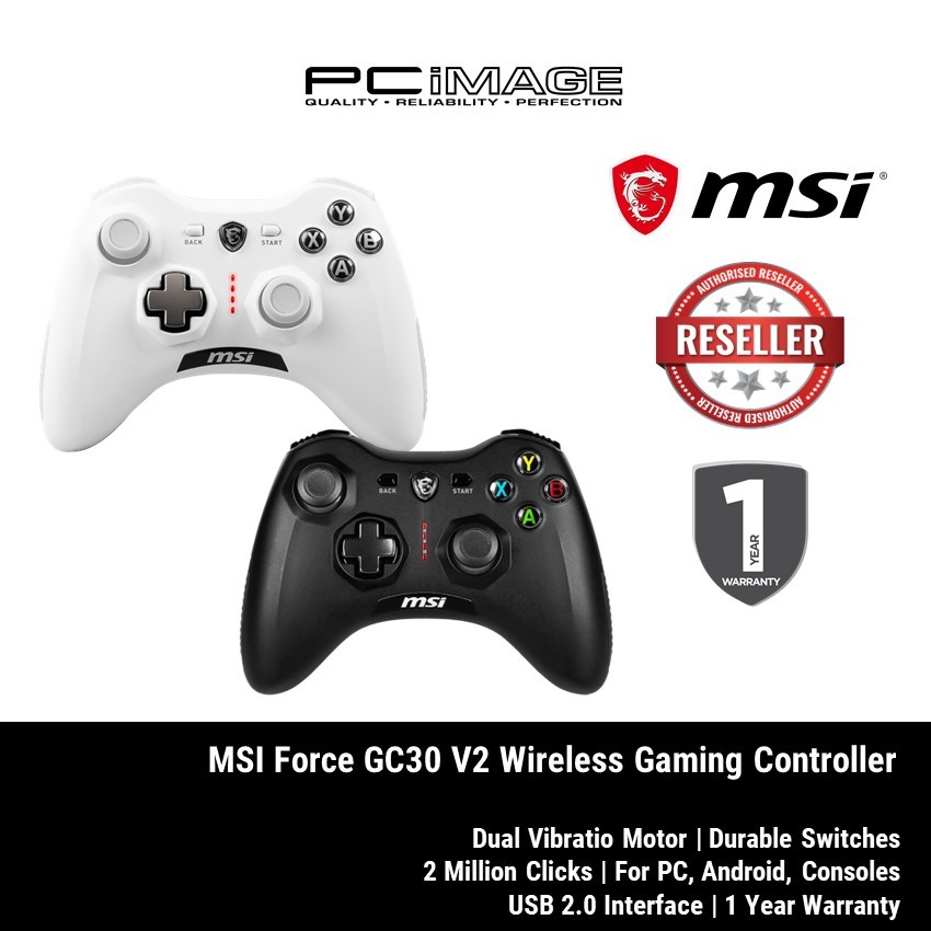 MSI Force GC30 V2 Wireless Gaming Controller - Black | Shopee Malaysia