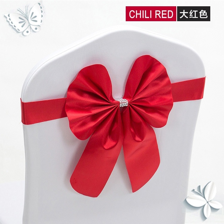 Reben Kerusi Banquet Elastic Chair Ribbon Bow Tie Riben Back Deco ...