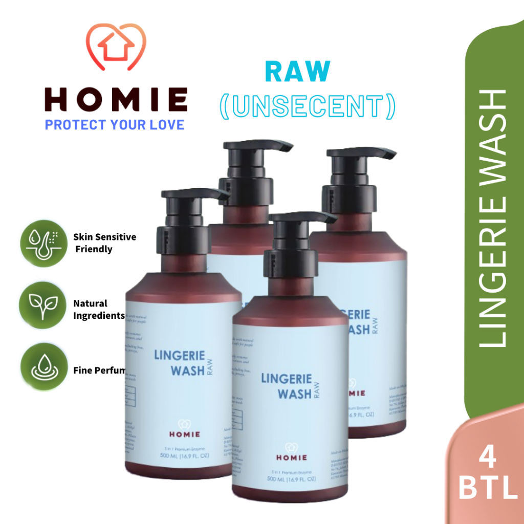 Homie Enzyme Anti-Bacterial Perfume Lingerie Wash (Super Value Pack - 4 BTL) | Shopee Malaysia