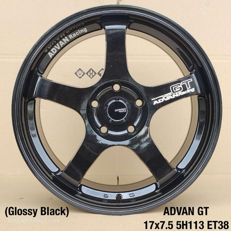 ADVAN GT 15" 16" 17" 4H100/114.3, 5H100/113 ET40/ET38 GLOSSY BLACK, GUN METAL, SILVER, HYPER ...