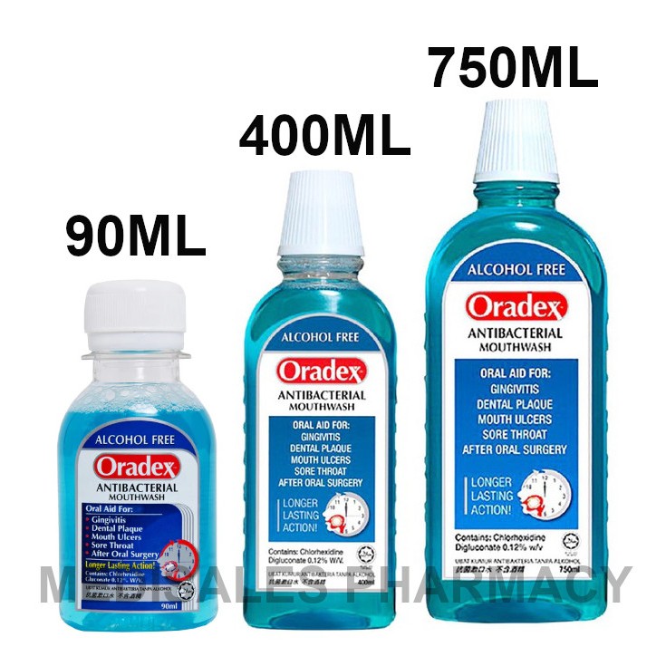 ORADEX ANTIBACTERIAL MOUTHWASH 90ML | 400ML | 750ML | Shopee Malaysia
