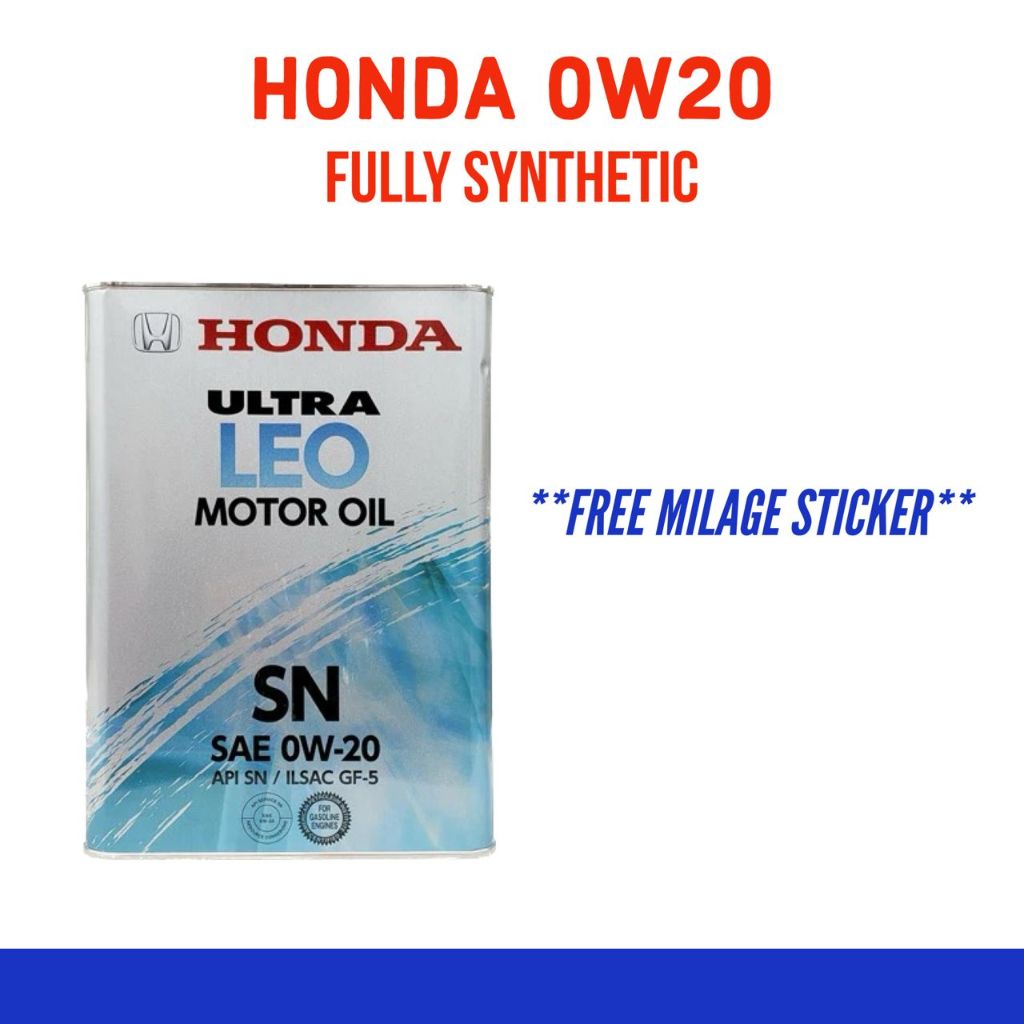 【100% ORIGINAL】H ONDA ULTRA LTD SN 0W20 FULLY SINTETIK (4L) MINYAK ...