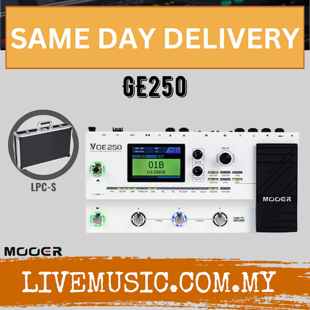 Mooer GE250 Guitar Amp Modelling and Multi Effects Pedal With LPC-S ...