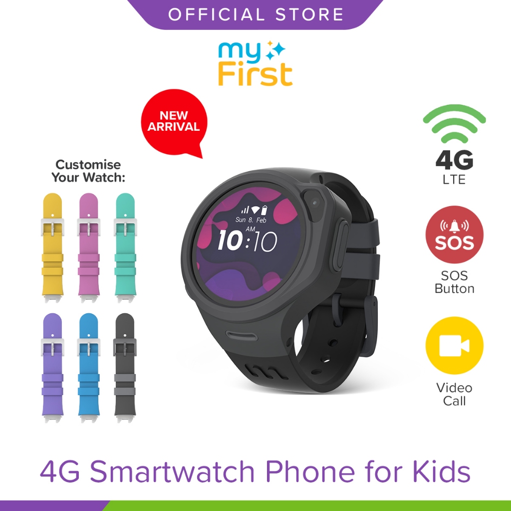 myFirst Fone R1c - 4G LTE Smart watch Phone for Kids with Voice Call Video Call GPS Tracking SOS ...