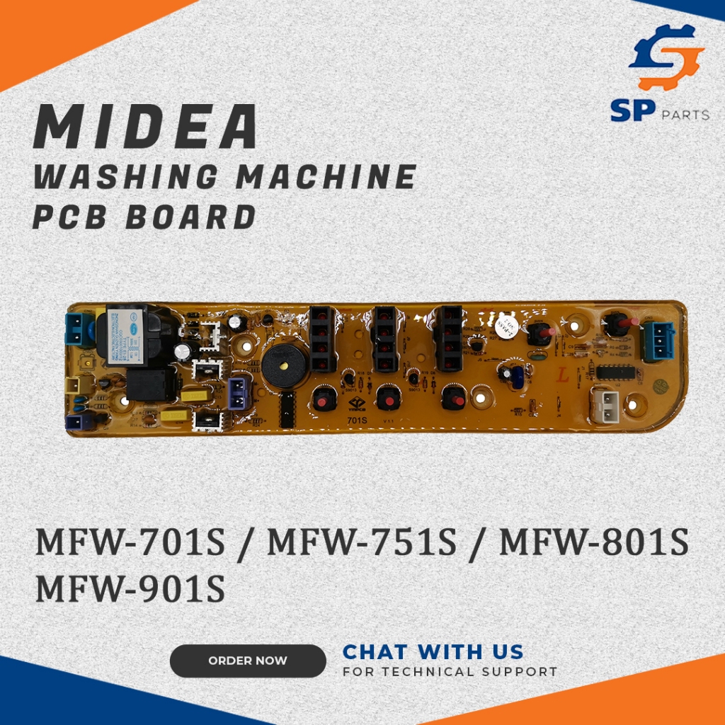 MFW-701S / MFW-751S / MFW-801S / MF-901S MIDEA WASHING MACHINE PCB BOARD ( CONTROL BOARD / PCB ...