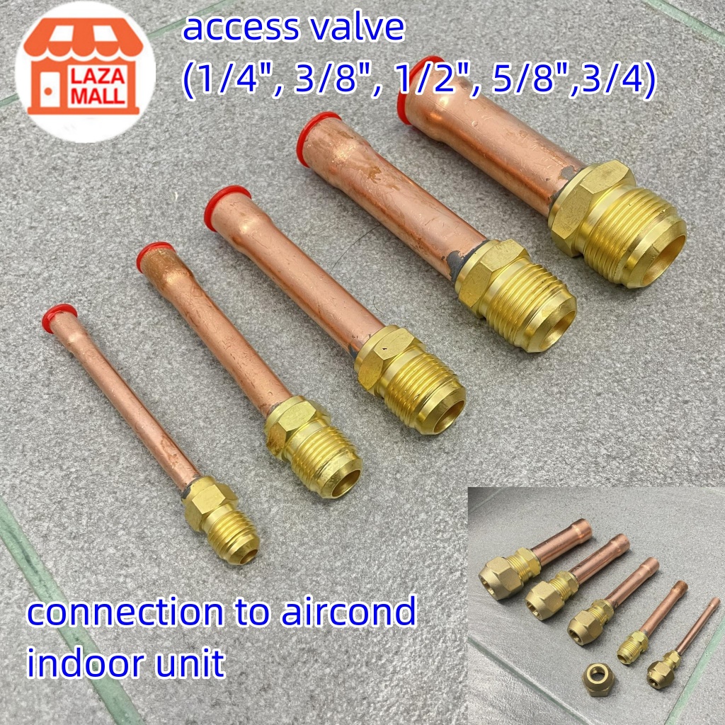AIRCOND INDOOR ACCESS VALVE (1/4", 3/8", 1/2", 5/8",3/4'') R410a R32 ...