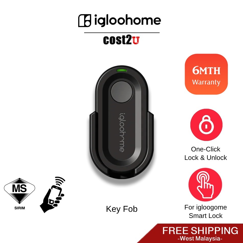 igloohome Smart Bluetooth Key Fob | for Smart Digital Door Lock ...