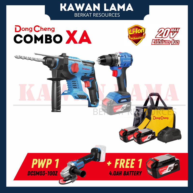 Dongcheng 20V Cordless Combo XA ( DCZC22Z + DCJZ2060iZ + DCSM03-100Z ...