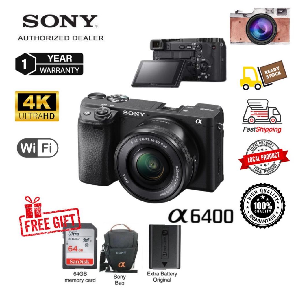 (Sony Malaysia )Sony a6400 Mirrorless Camera 24.2MP APS-C Exmor CMOS ...