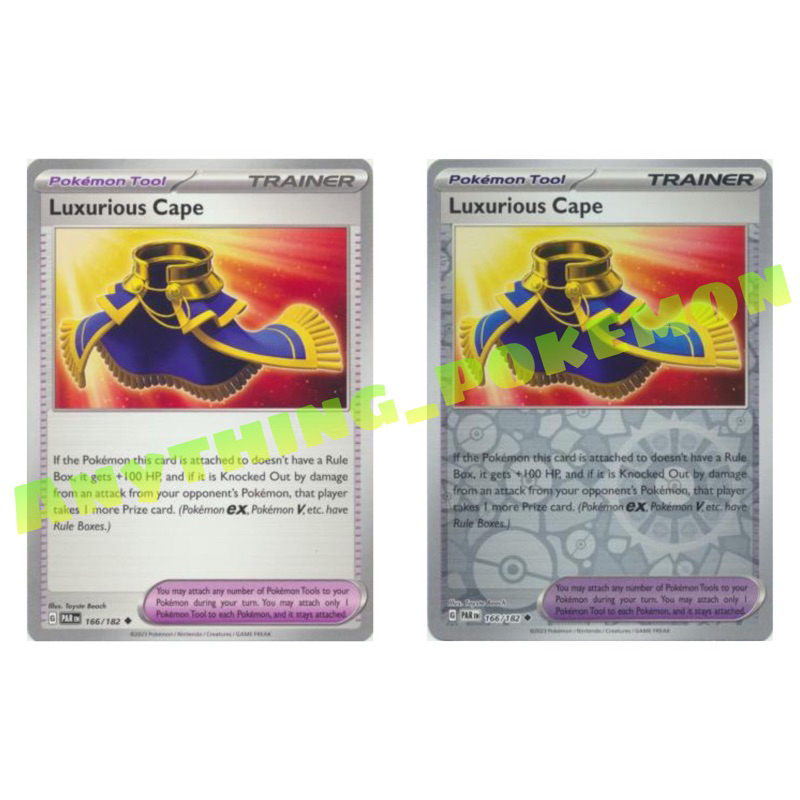 Pokemon Trainer Card - Luxurious Cape (166/182) - NORMAL/REVERSE HOLO ...