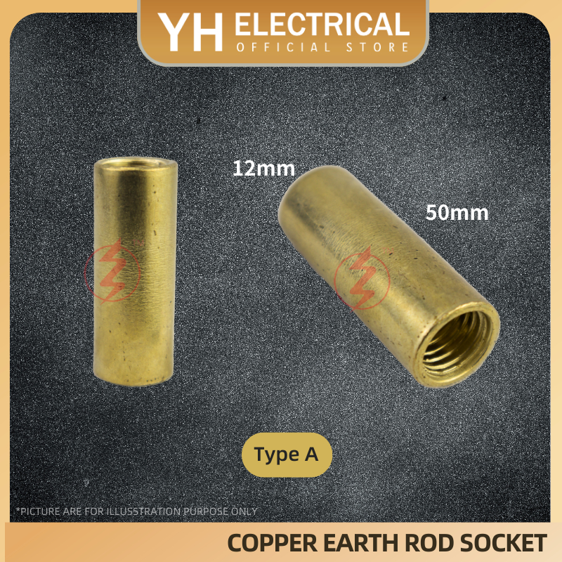 Copper Earth Rod Socket / Joint / Coupling / Copper Rod Link / Copper ...