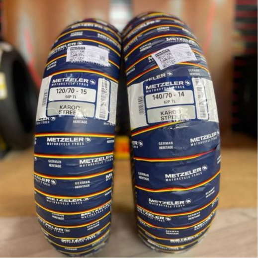 TAYAR SKUTER METZELER KAROO STREET 140/70-14 + 120/70-15 COMBO SET for ...