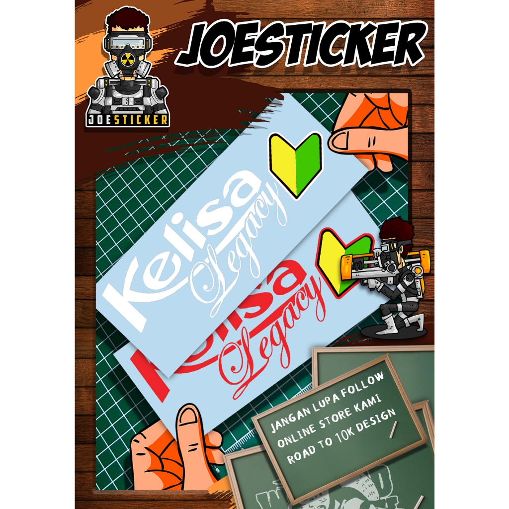 STICKER KELISA LEGACY UNTUK CERMIN BELAKANG PERODUA KELISA. SAIZ 10.4X4 ...