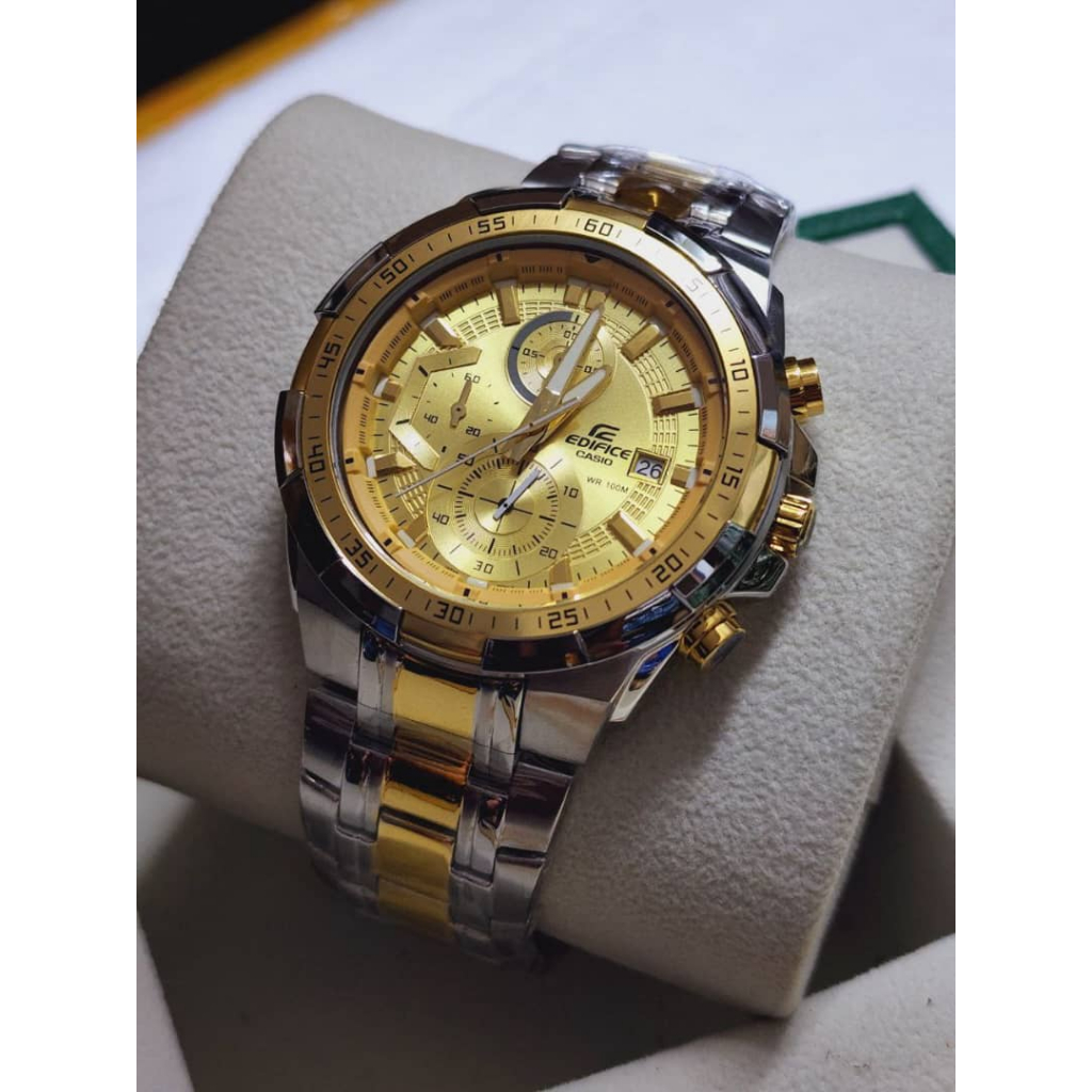 Casio Edifice EFR-556 Leather strap Chronograph Mens watch | Shopee ...
