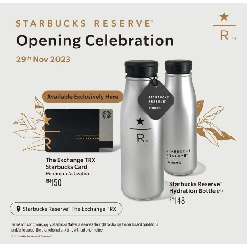 Starbucks New TRX Reserve Store Exclusive Stainless Steel Bottle and ...