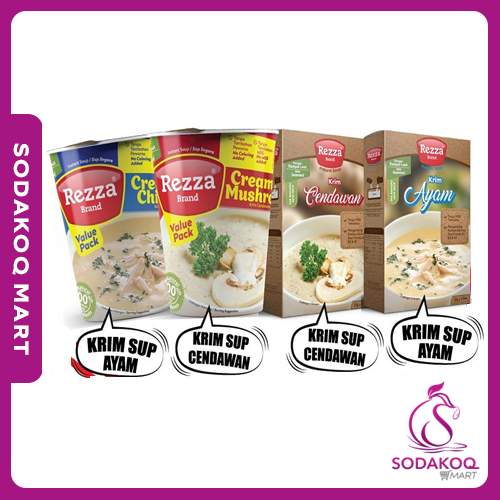 REZZA BRAND Sup Segera Krim Ayam/Cendawan (20g x 3 / 30g Cup) | Shopee ...