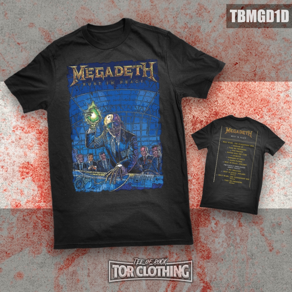 T-shirt Megadeth - Rust In Peace - Band Metal - Ready Stock (TBMGD1D ...