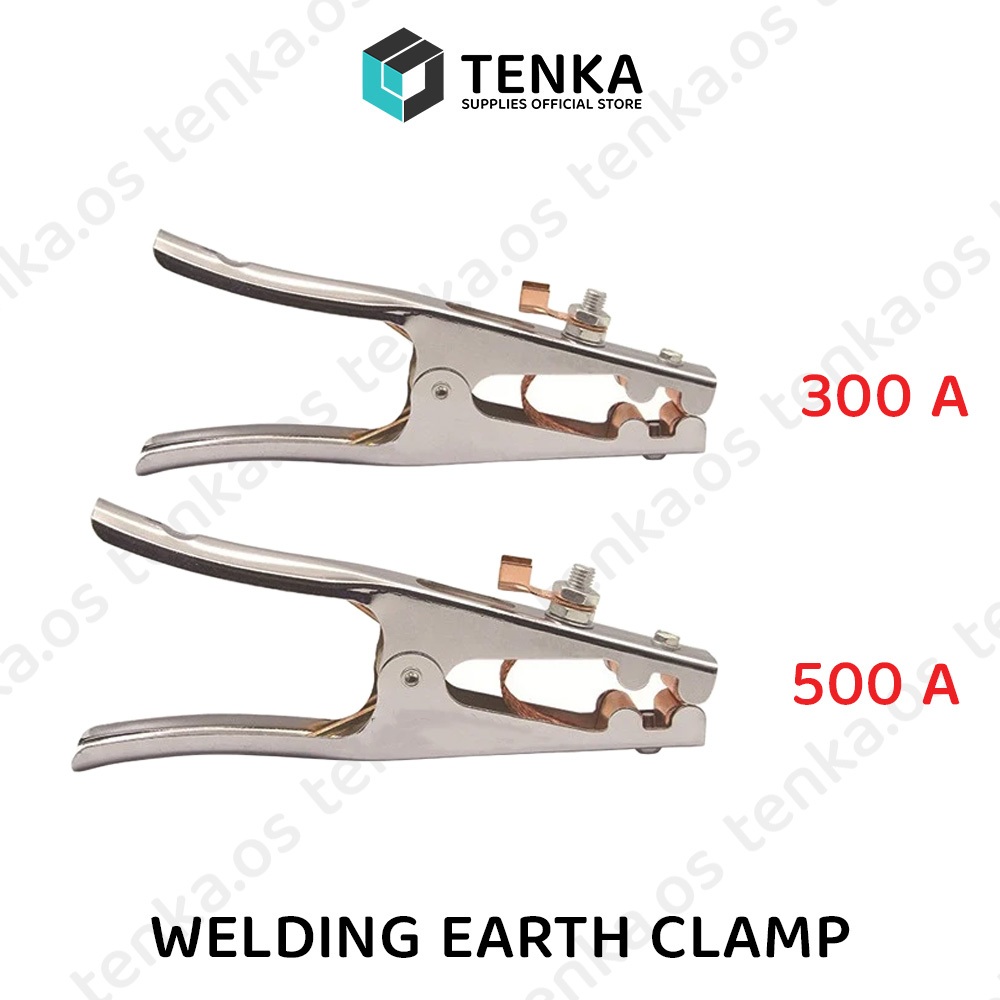 TENKA Welding Cable Earth Clamp 300 Amp & 500 Amp Grounding Clip ...