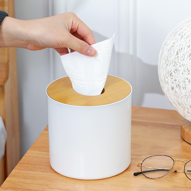 Tissue Box Oak Wood Nordic Muji Bamboo Toilet Paper Box Car Tissue ...