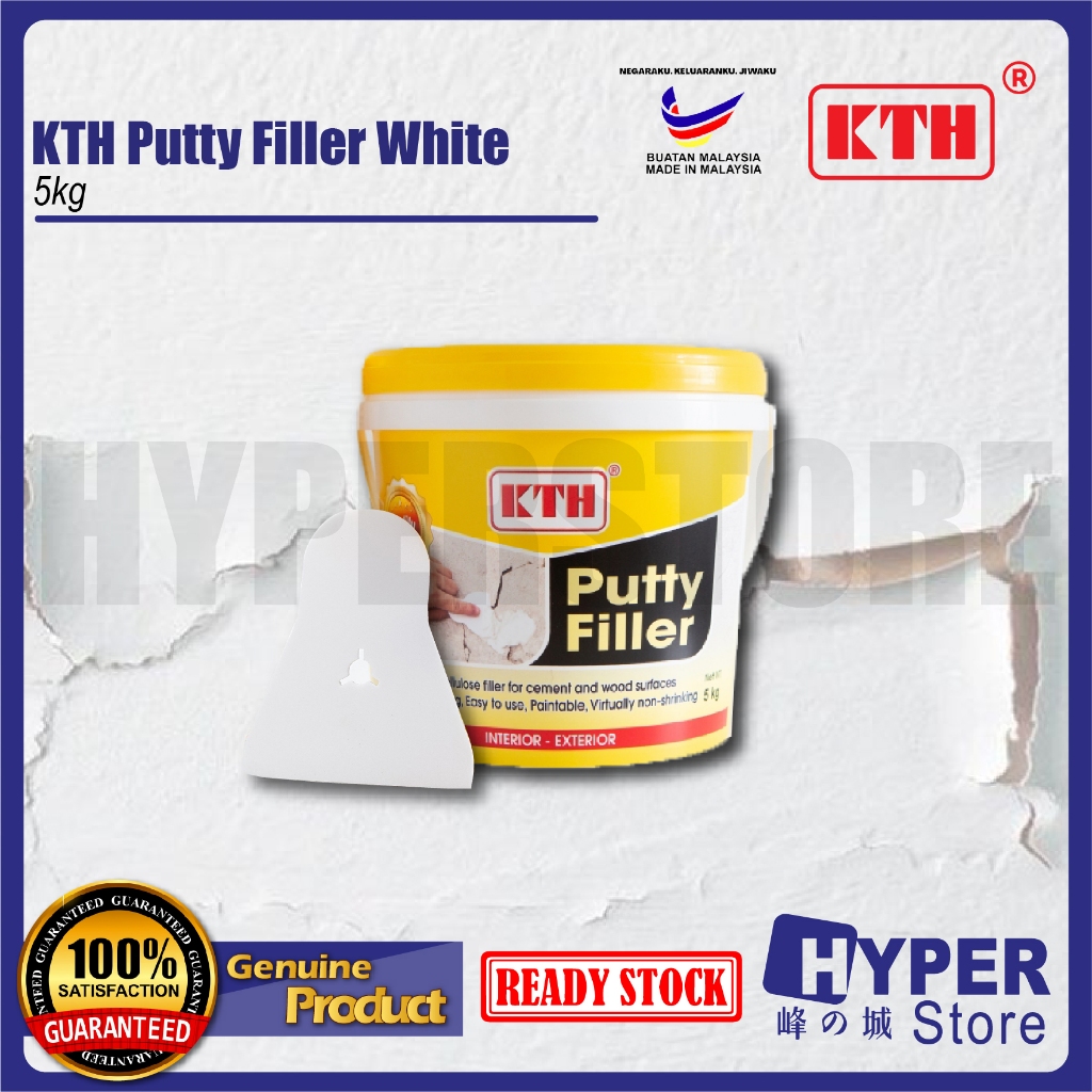 KTH 5KG Wall Putty Filler White / Wall Filler / Ggap Filler Cement ...
