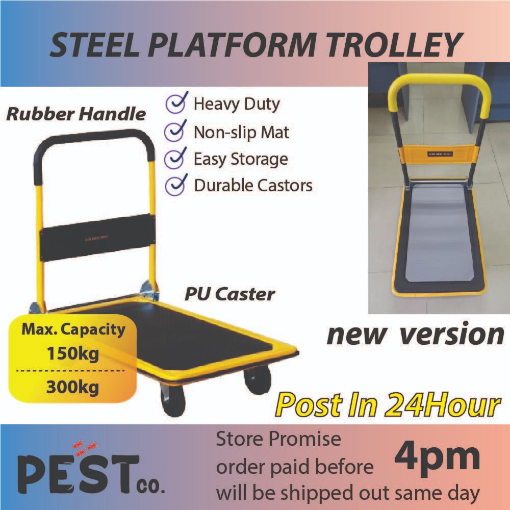 300KG Troli/Trolley Golden Bull Steel Foldable Platform Hand Truck ...