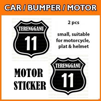 Terengganu Route 66 - Car Sticker / Bumper Sticker / Motor Sticker ...