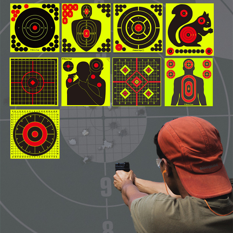 🇲🇾 3 Size 6/8/10 inch Shooting Target Shoot Splatter Sticker Practice ...