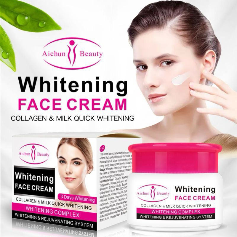 Krim muka putihkan wajah kolagen Whitening face cream ORIGINAL Aichun ...
